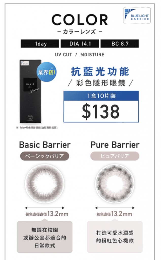 RêVIA Blue Light Barrier 1 Day | Contact Lens Easy