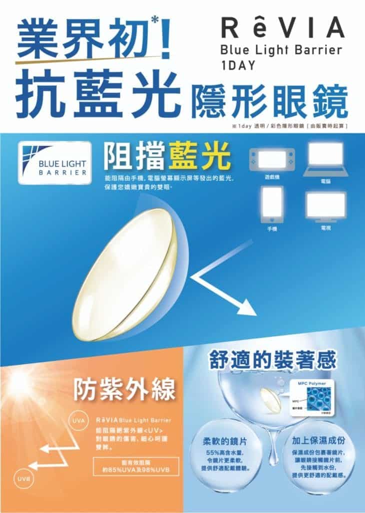 RêVIA Blue Light Barrier Clear 1 Day | Contact Lens Easy
